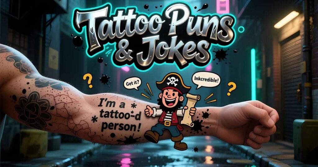 175+ Funny Tattoo Puns & Jokes One Liner (2025)